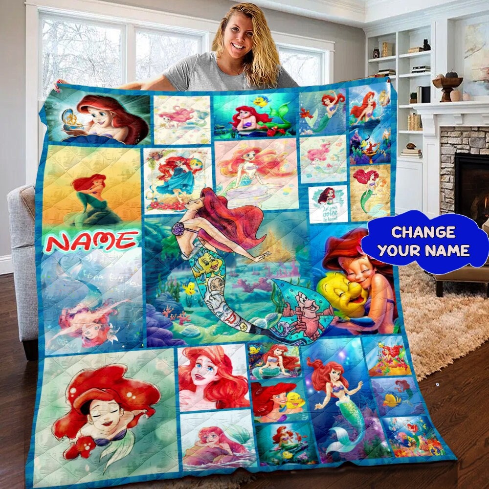 Ariel Disney Princess Blanket Ariel The Little Mermaid Carto | Inspire ...