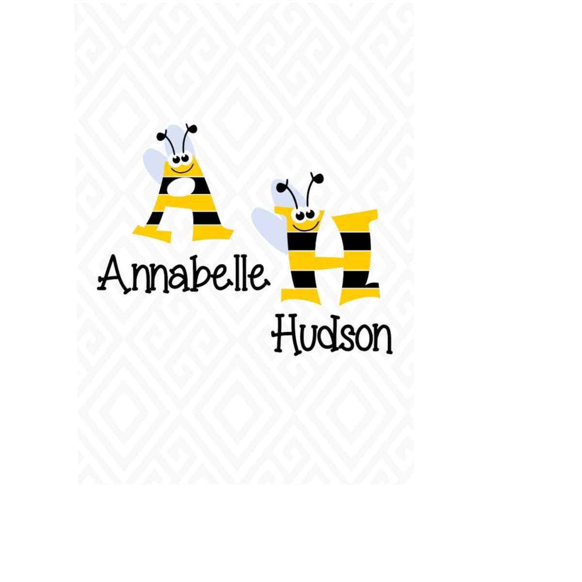 Bee Monogram Letters A - Z SVG, EPS, Ai, Png and Pdf Cutting | Inspire ...