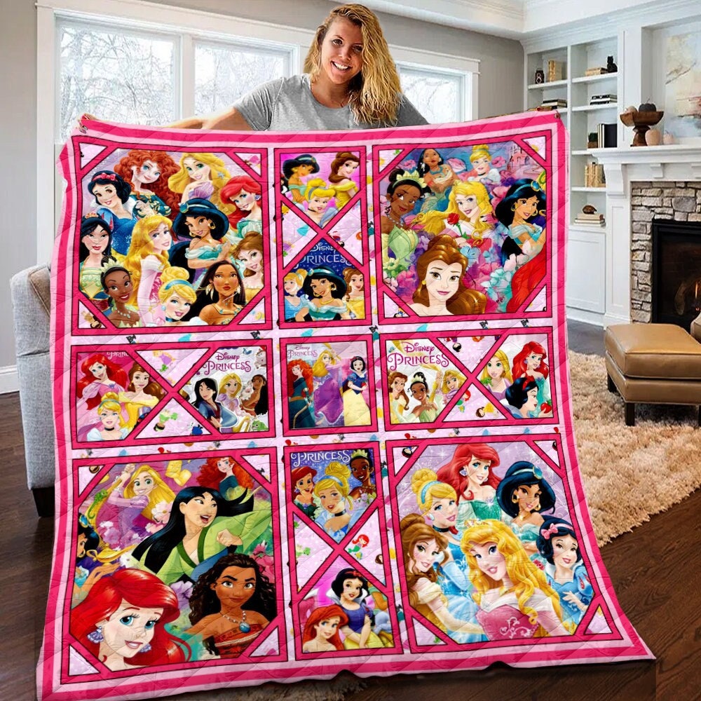 Personalized Disney Princesses Quilt Disney Princesses Flee - Inspire ...
