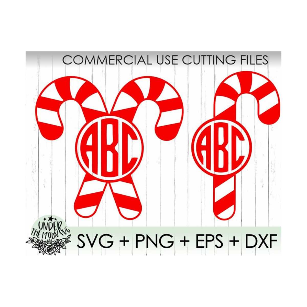 Candy Cane Monogram SVG / Christmas Monogram SVG / Christmas | Inspire ...