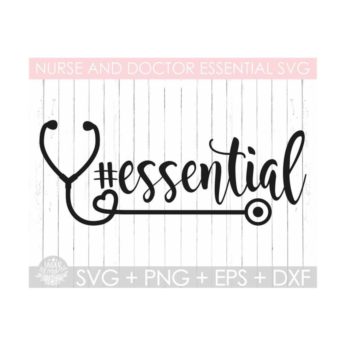 Essential Svg, Essential Stethoscope Svg,Doctor and Nurse St | Inspire Uplift