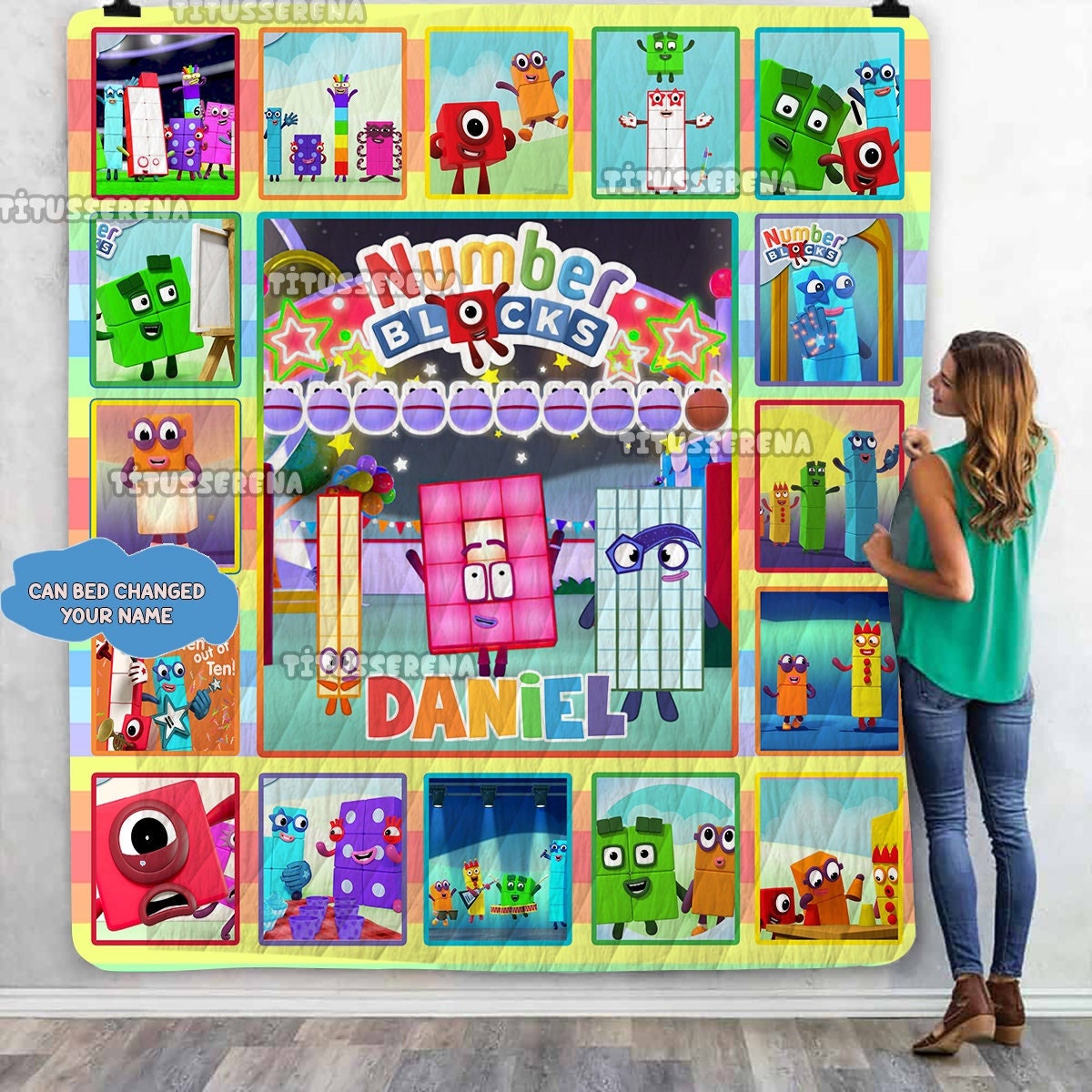 Personalized Numberblocks Quilt Blanket Numberblocks Beddin | Inspire ...