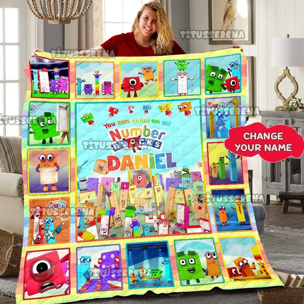 Personalized Numberblocks Quilt Blanket Numberblocks Beddin | Inspire ...