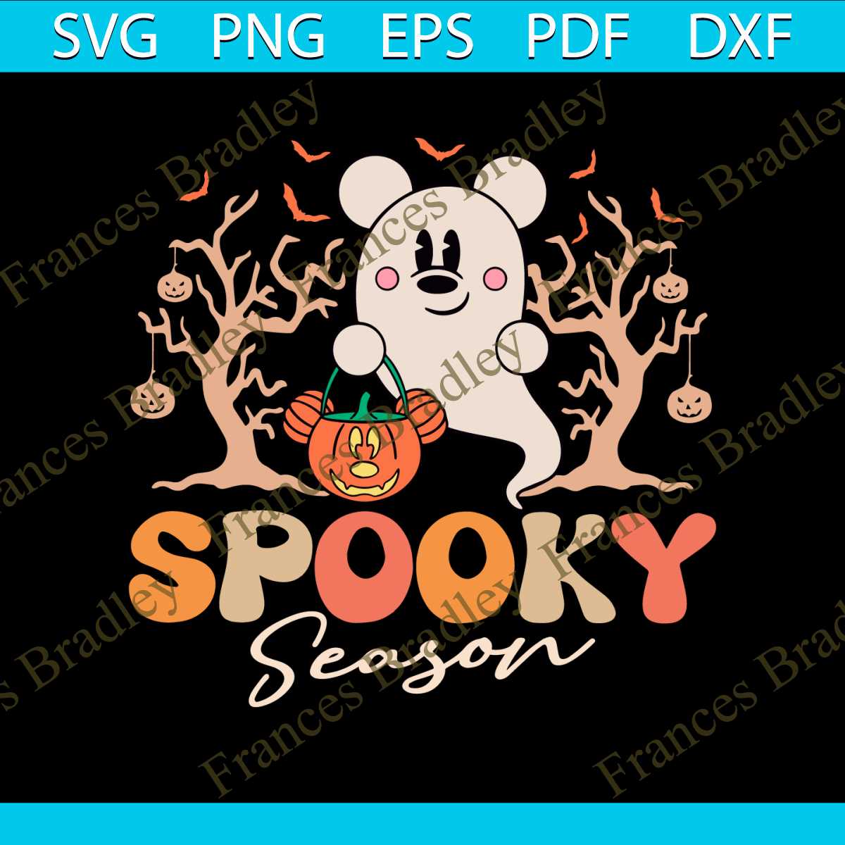 Spooky Season Mickey SVG Disney Ghost SVG Download | Inspire Uplift