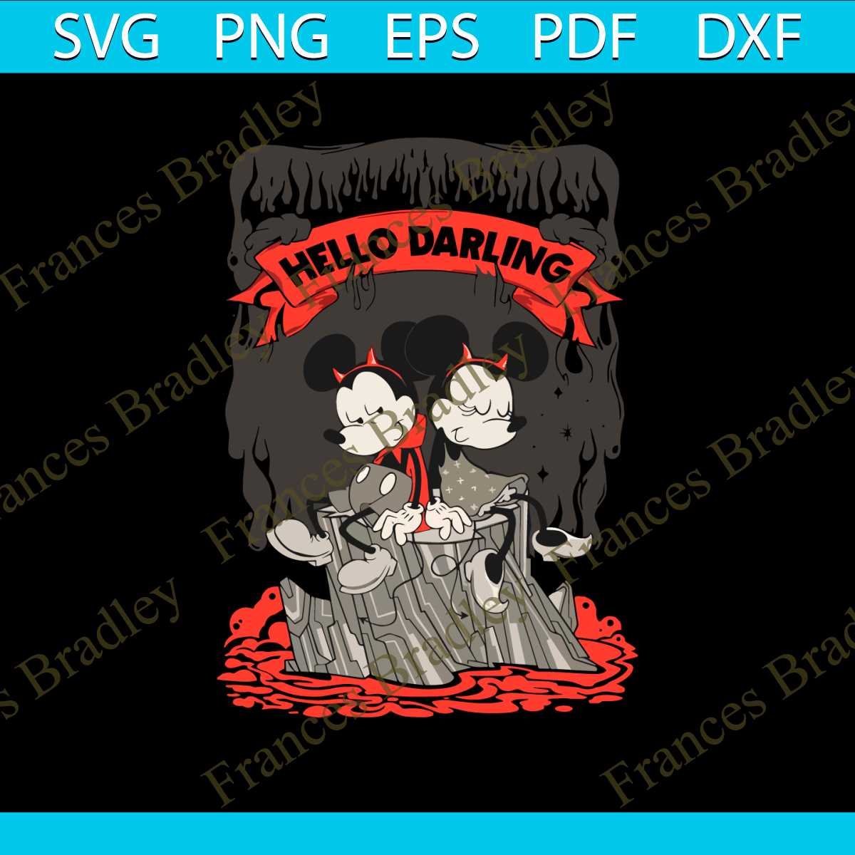 Disney Mickey Mouse Hello Darling SVG Digital Cricut File | Inspire Uplift
