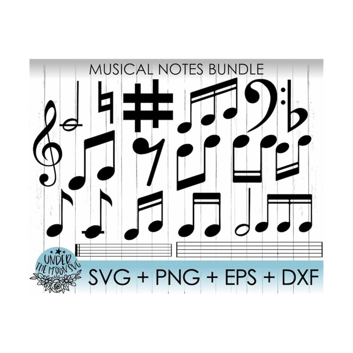 Music SVG Bundle / Music Notes SVG / Musical Notes Cut File - Inspire ...