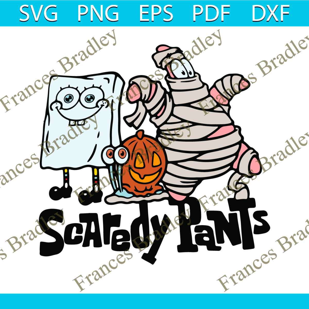 Scaredy Pants Funny Halloween Cartoon Character SVG File | Inspire Uplift