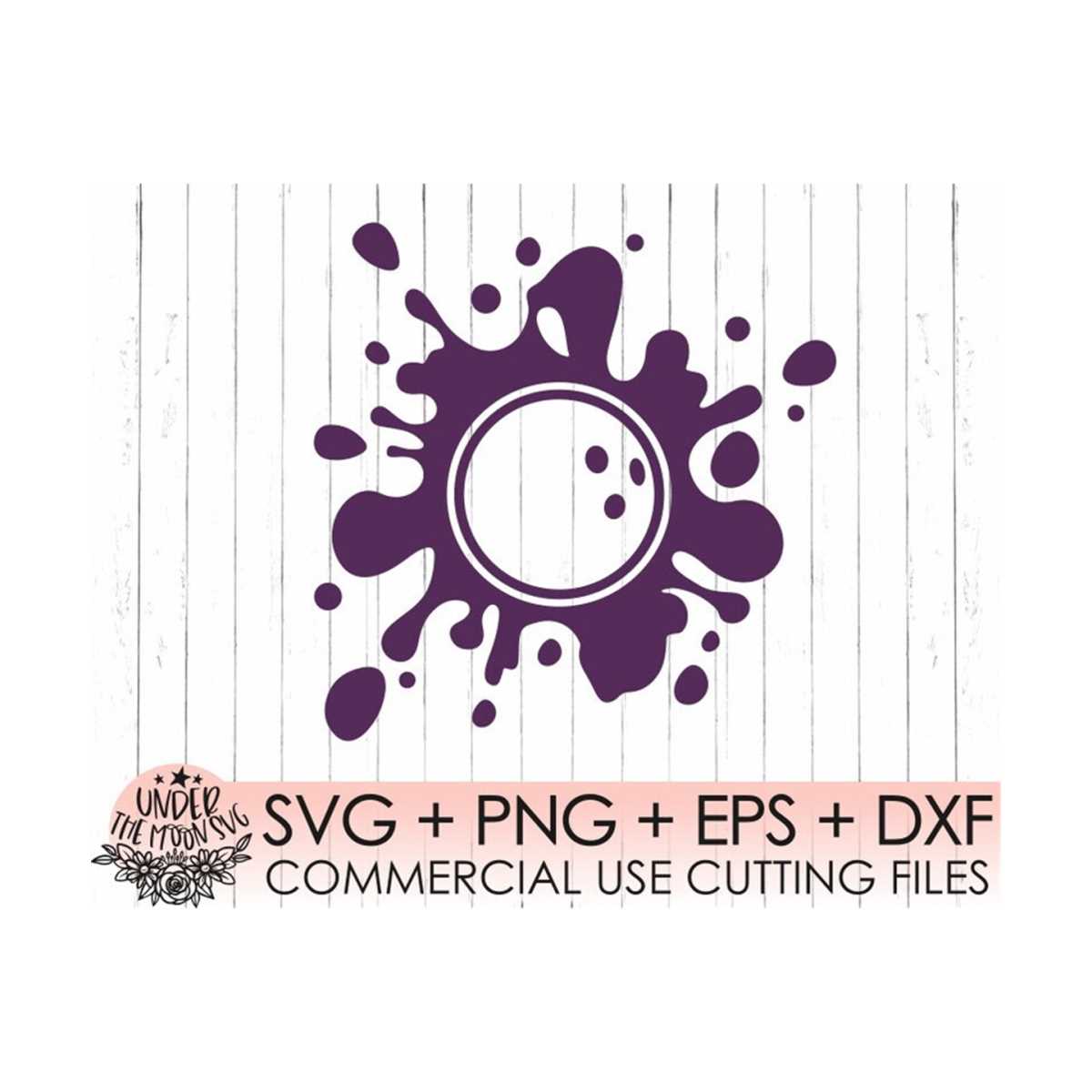 Splatter Bowling Ball SVG File / Dripping Bowling Ball svg / | Inspire ...