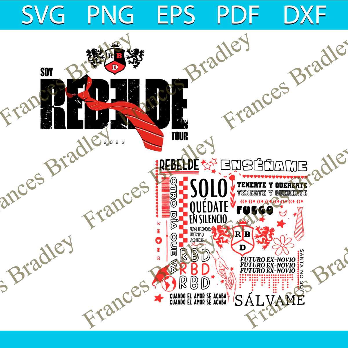 RBD Touring Generacion Rebelde World Tour 2023 SVG File | Inspire Uplift