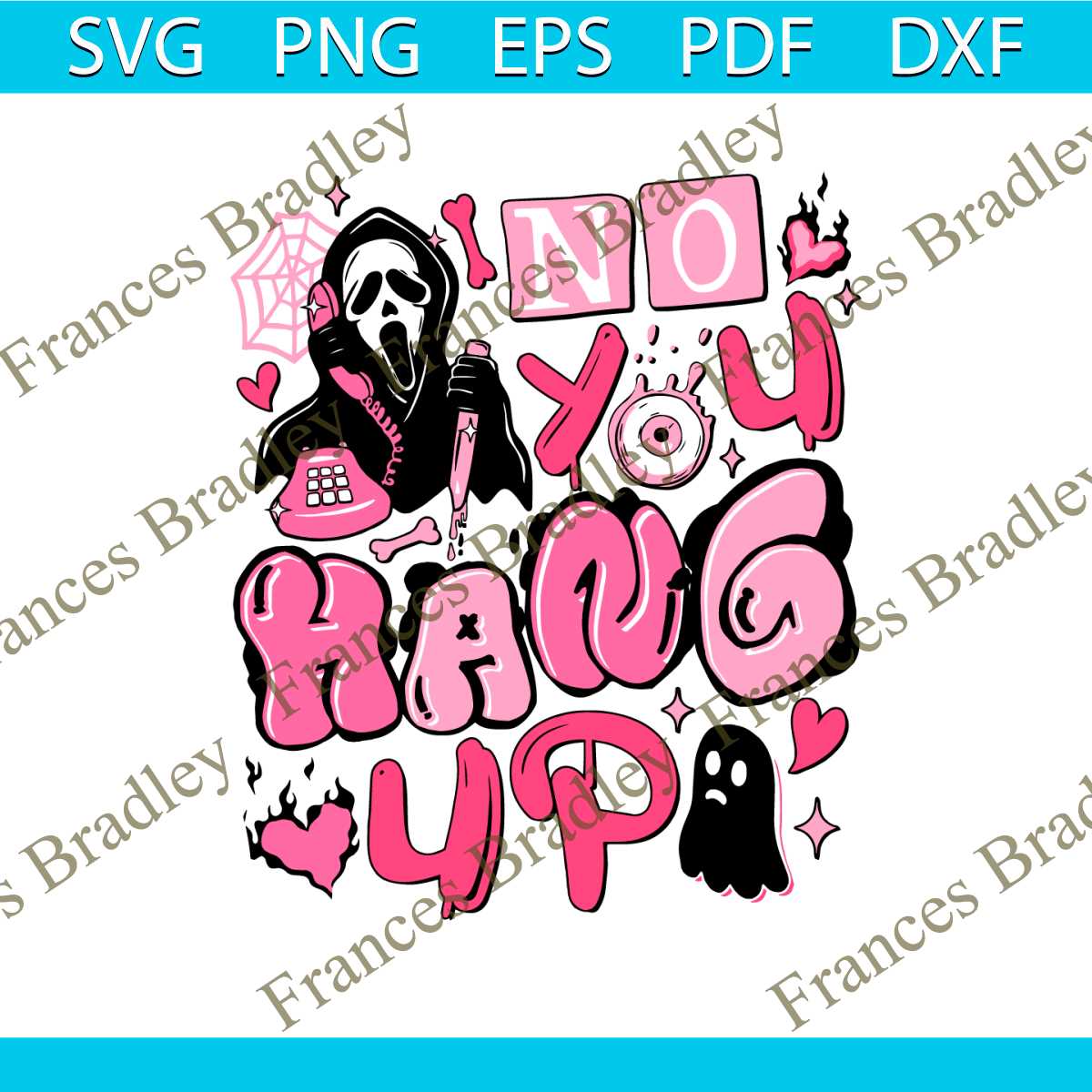 Halloween No You Hang Up SVG Ghostface Scream SVG File - Inspire Uplift