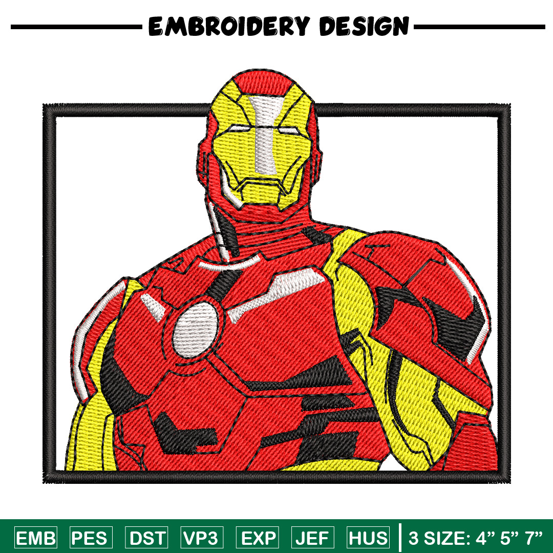 Iron man embroidery design, Marvel embroidery, Anime design, | Inspire ...