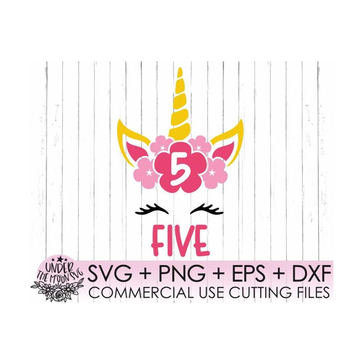 Unicorn Birthday Five Svg, Unicorn Birthday Svg,Unicorn Svg | Inspire ...