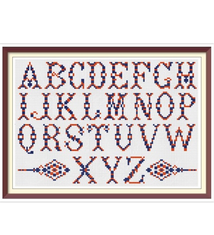 Alphabet - Cross Stitch Pattern - Antique Sampler - PDF Cou | Inspire ...