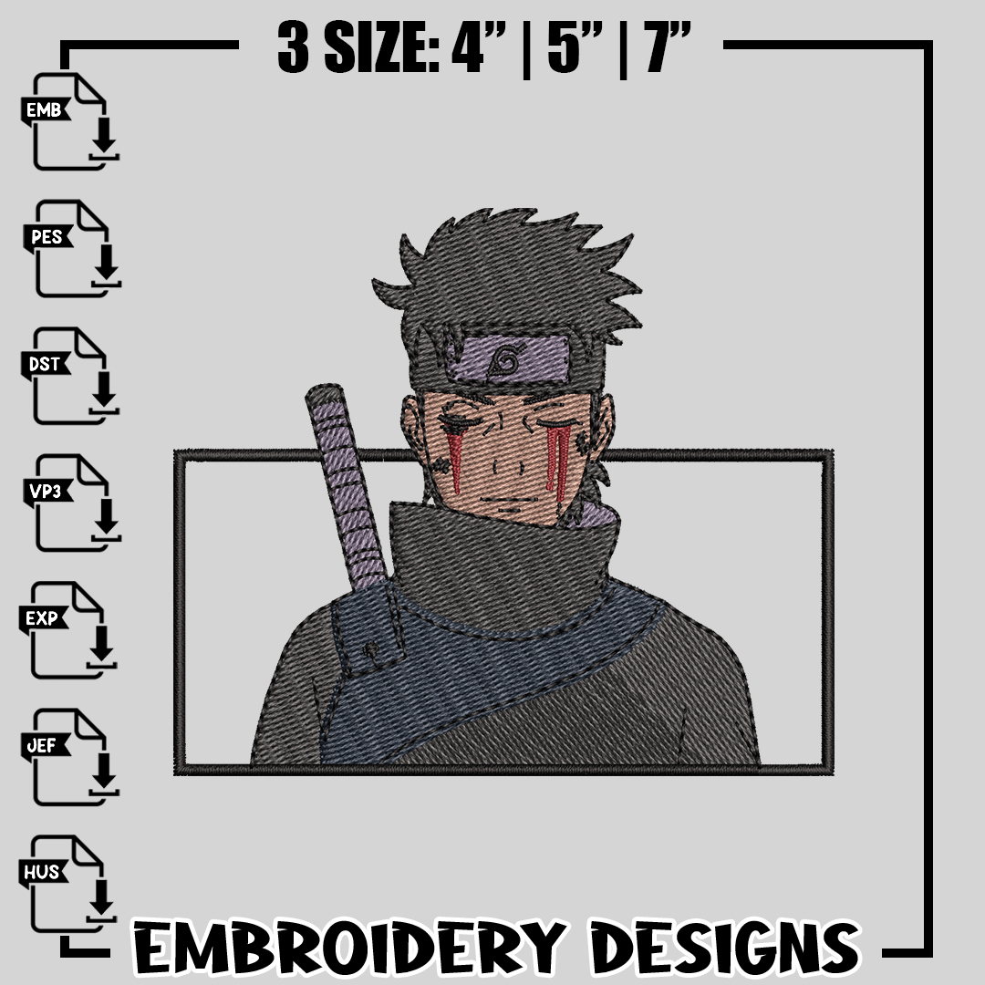 Shisui Waterfall embroidery design, naruto embroidery, logo | Inspire ...