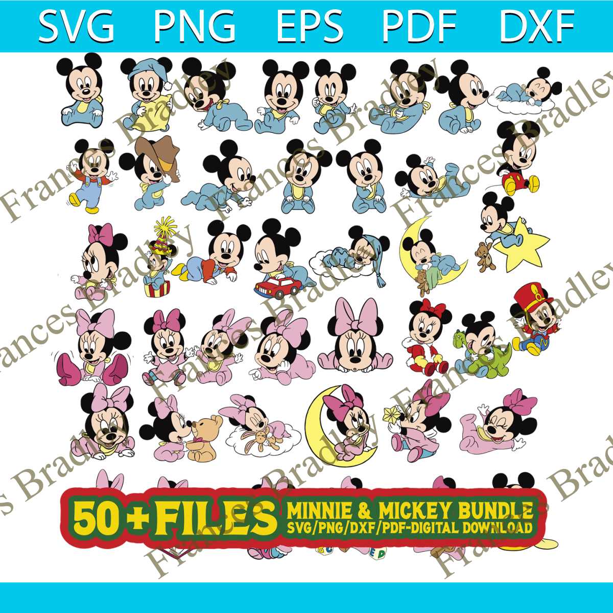 Disney Mickey And Minnie Mouse SVG Bundle Cutting Files | Inspire Uplift