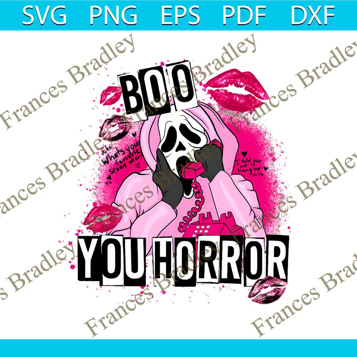 Boo You Horror Scream Character PNG Sublimation File | Inspire Uplift