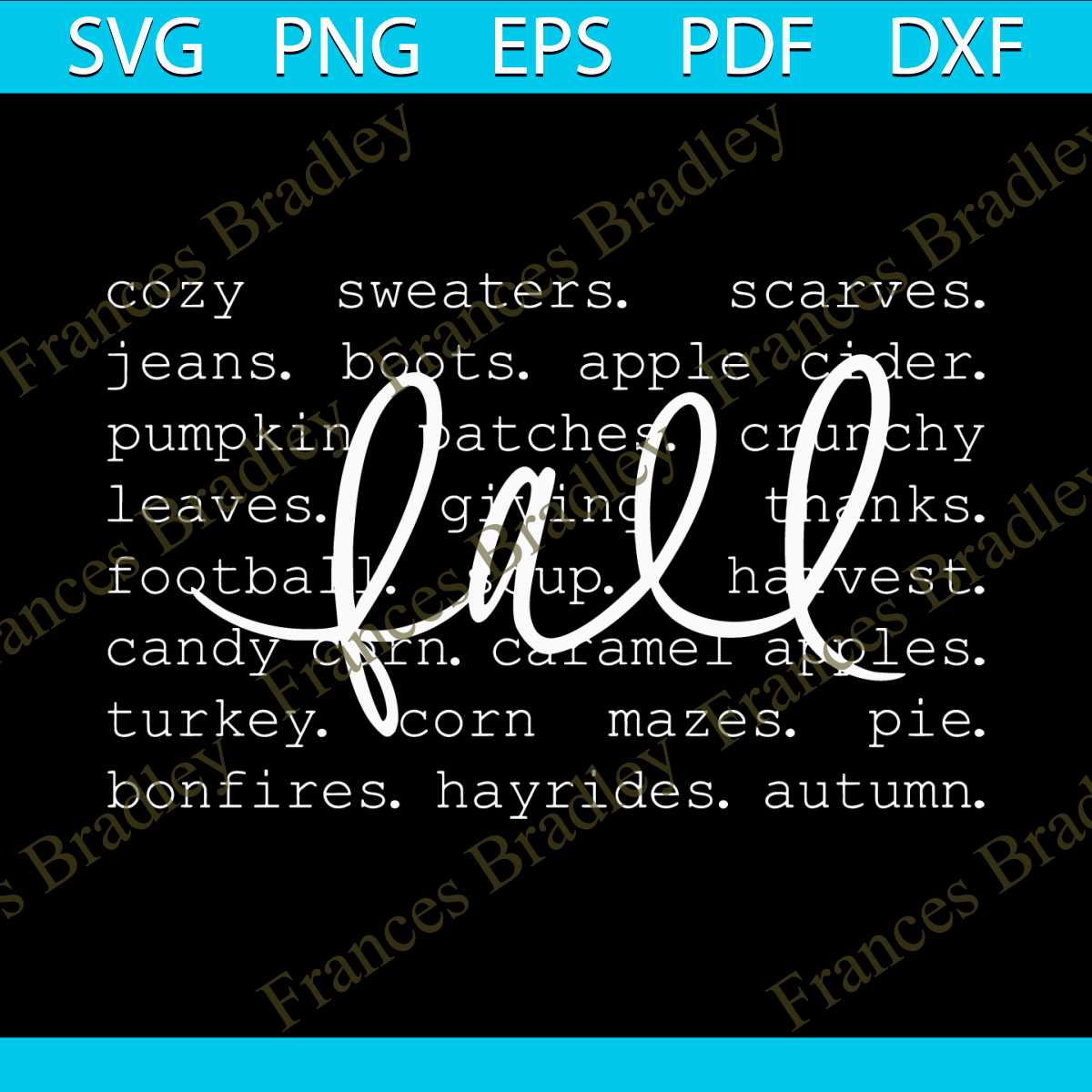 Fall Words Svg | Inspire Uplift