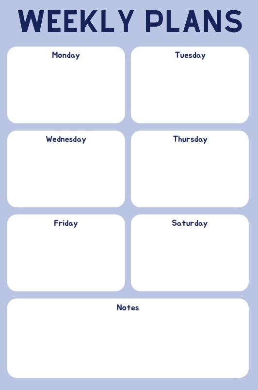 Weekly Planner Printable To Do List, Minimal Weekly Schedule | Inspire ...