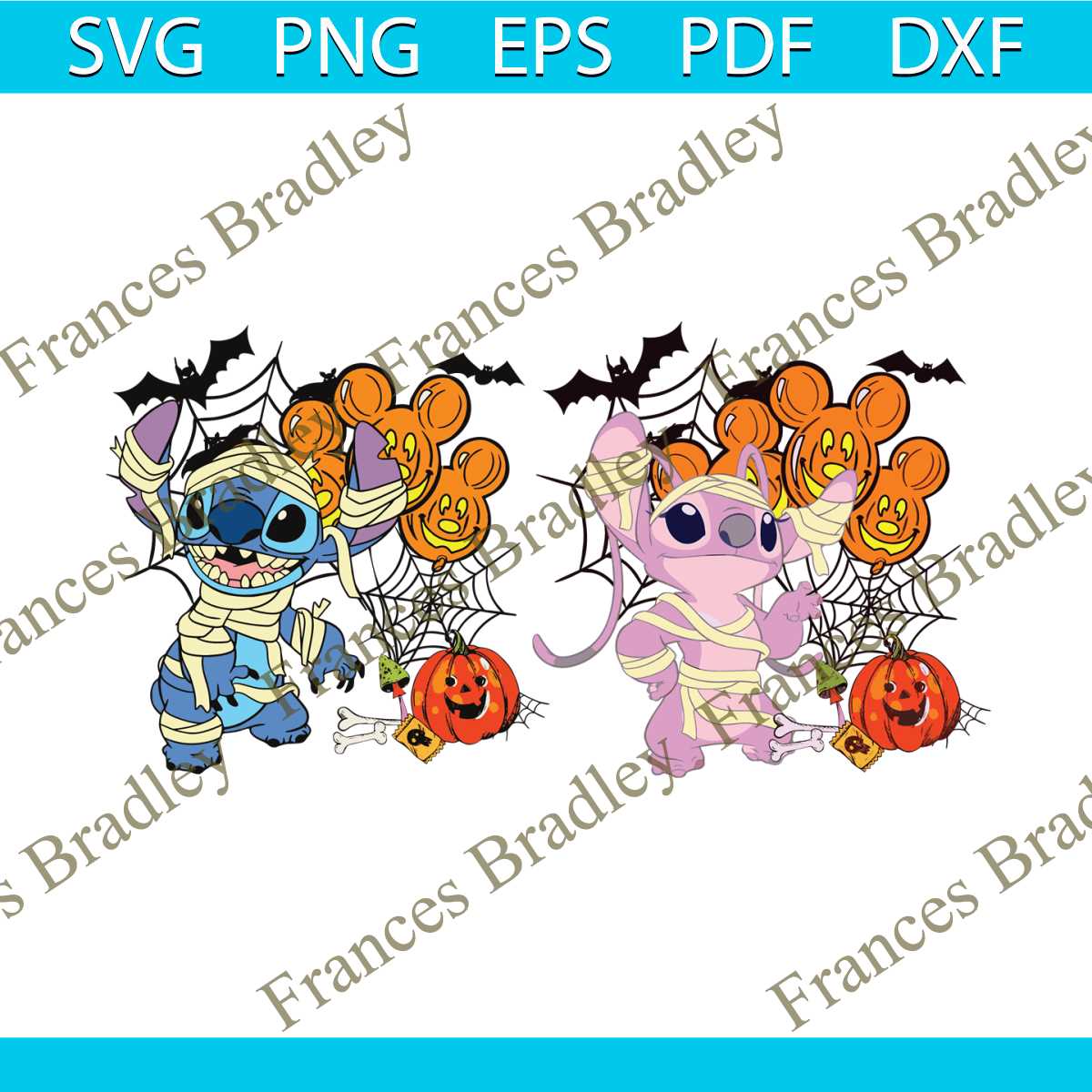 Disney Stitch and Angel Mummy Halloween SVG Lilo and Stitch | Inspire ...