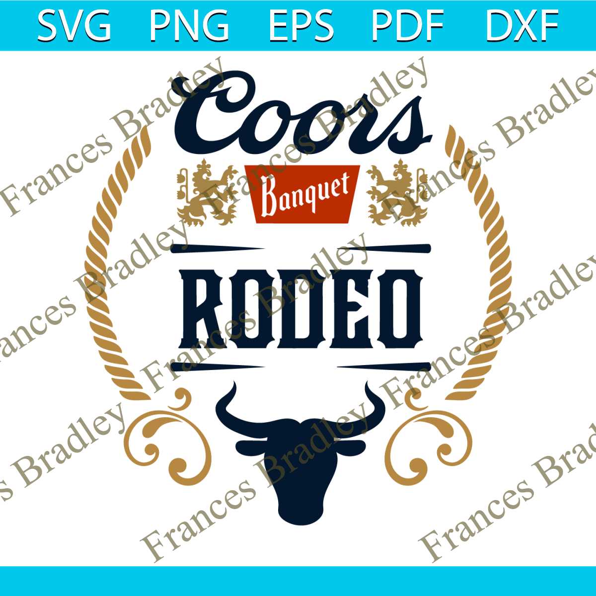 Coors Banquet Logo Rodeo Bull SVG Graphic Design File - Inspire Uplift