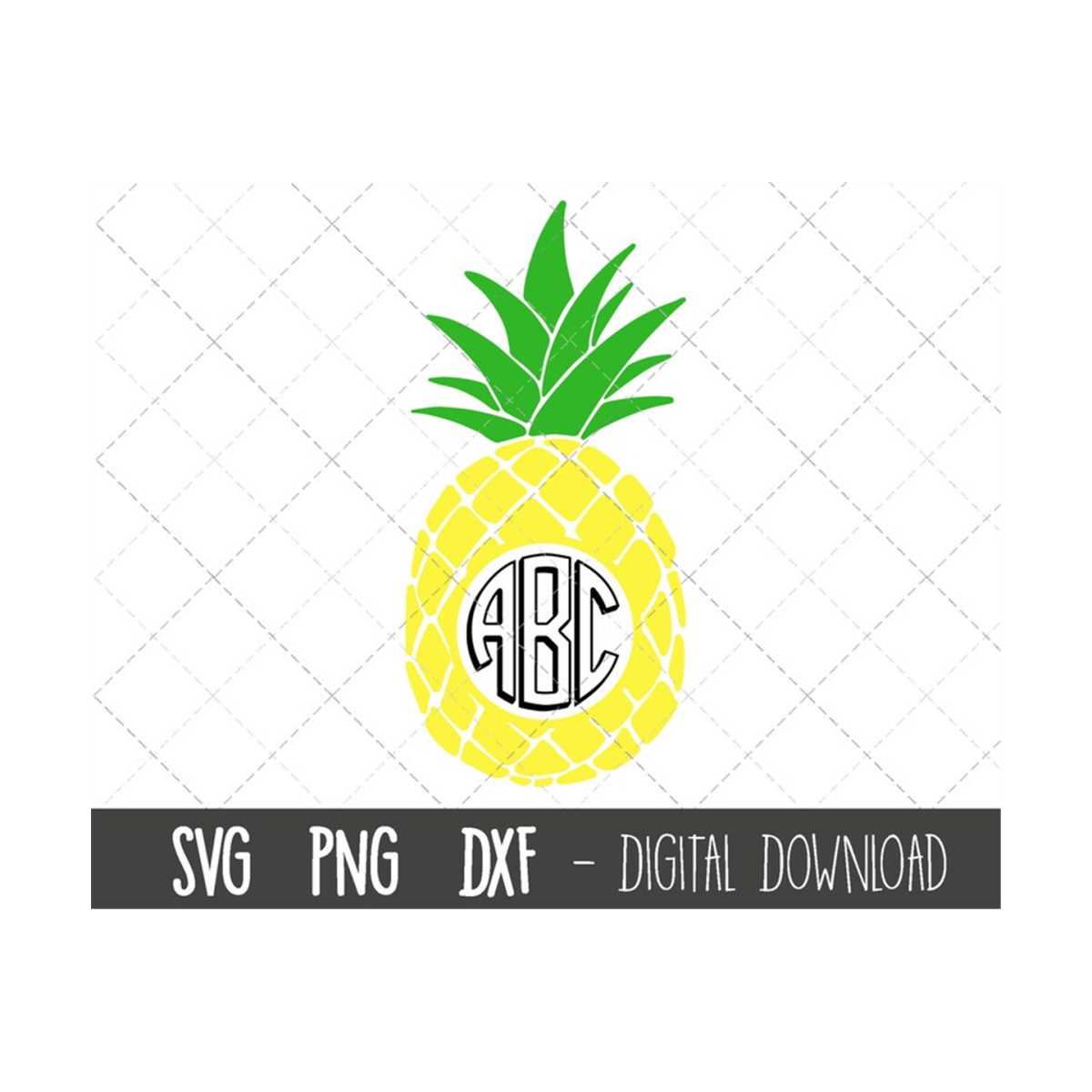 Pineapple SVG, fruit Svg, pineapple monogram svg, pineapple | Inspire Uplift