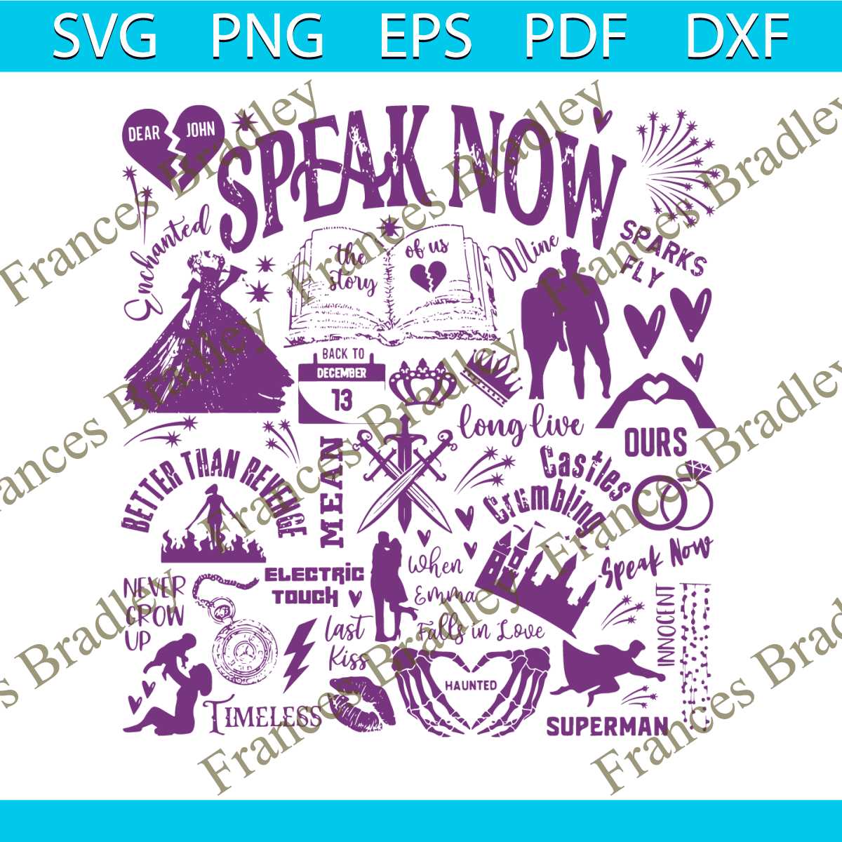 Speak Now Taylors Version SVG Taylor Swift Tracklist SVG Fil - Inspire ...