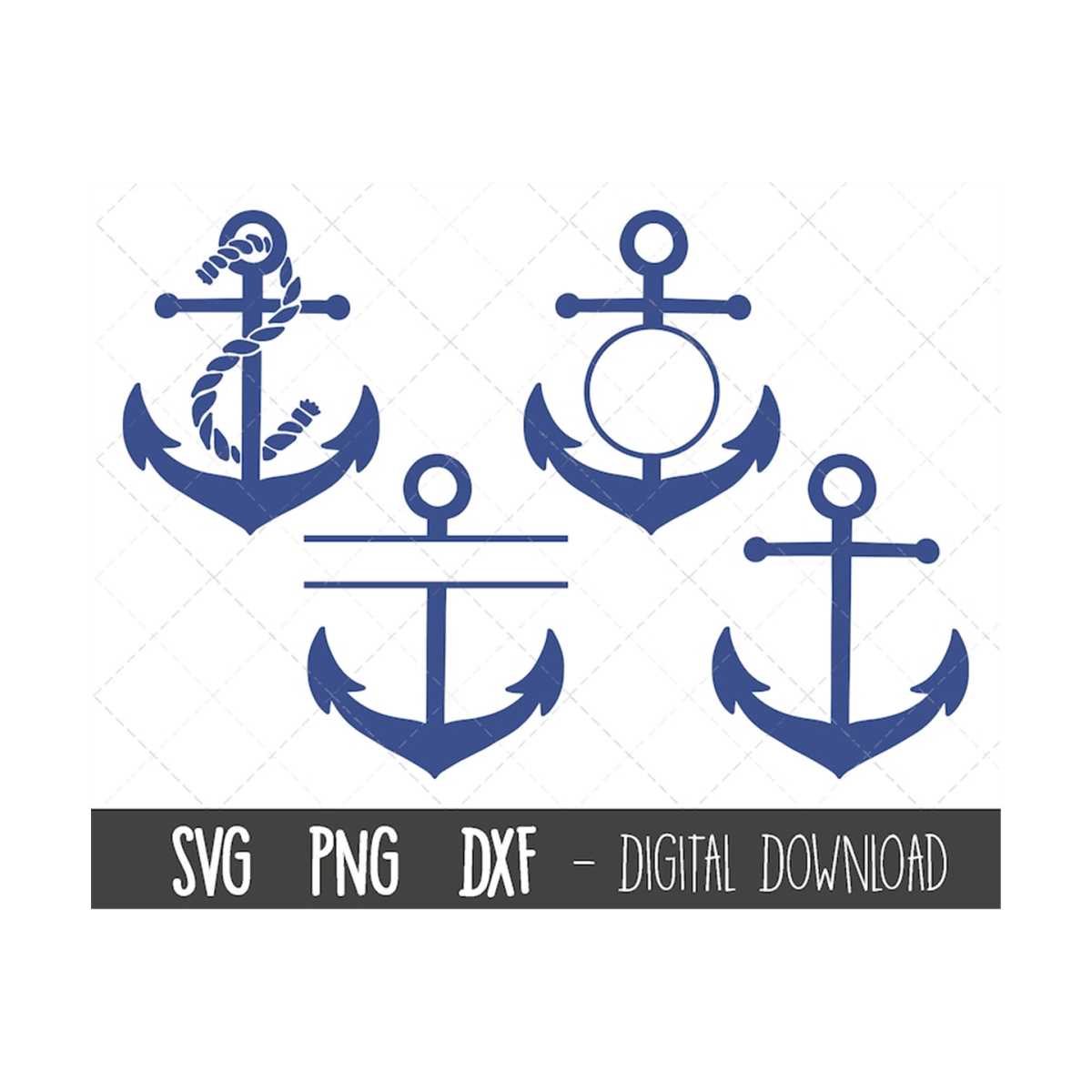 Anchor svg bundle, anchor monogram svg, anchor cut file, anc | Inspire Uplift