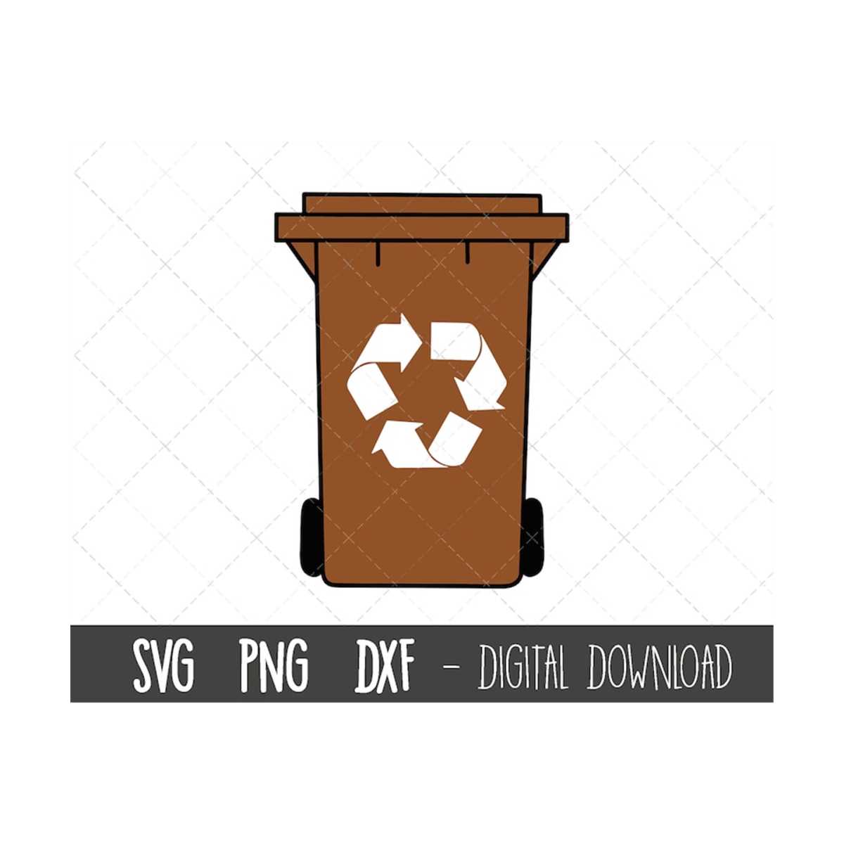 Brown wheelie bin svg, trash can svg, garbage can png, food | Inspire ...