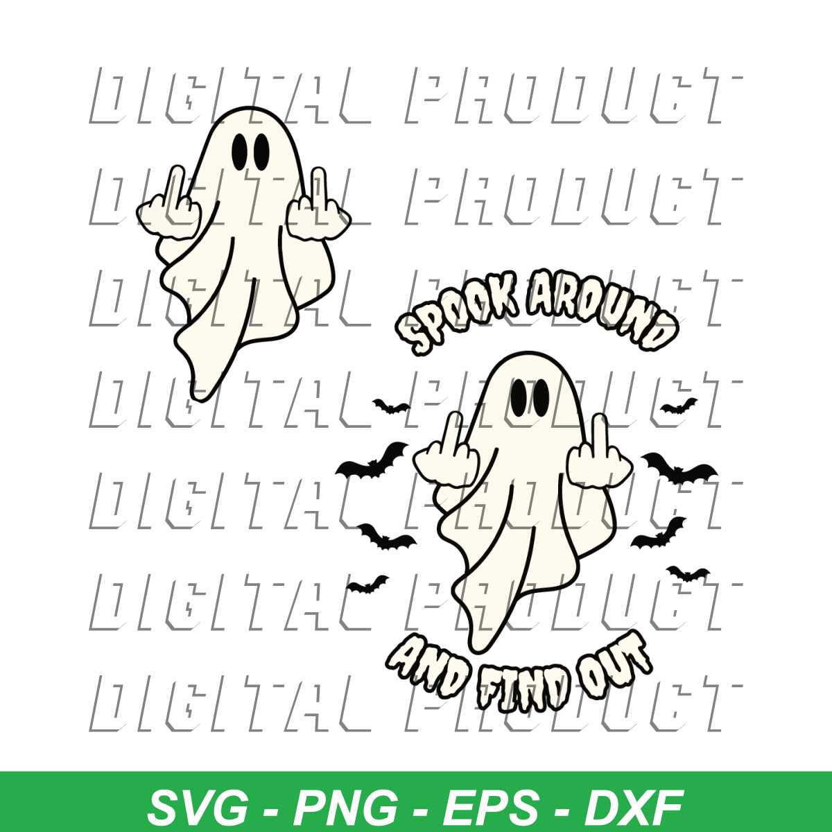 Spook Around and Find Out Halloween Ghost SVG Download - Inspire Uplift