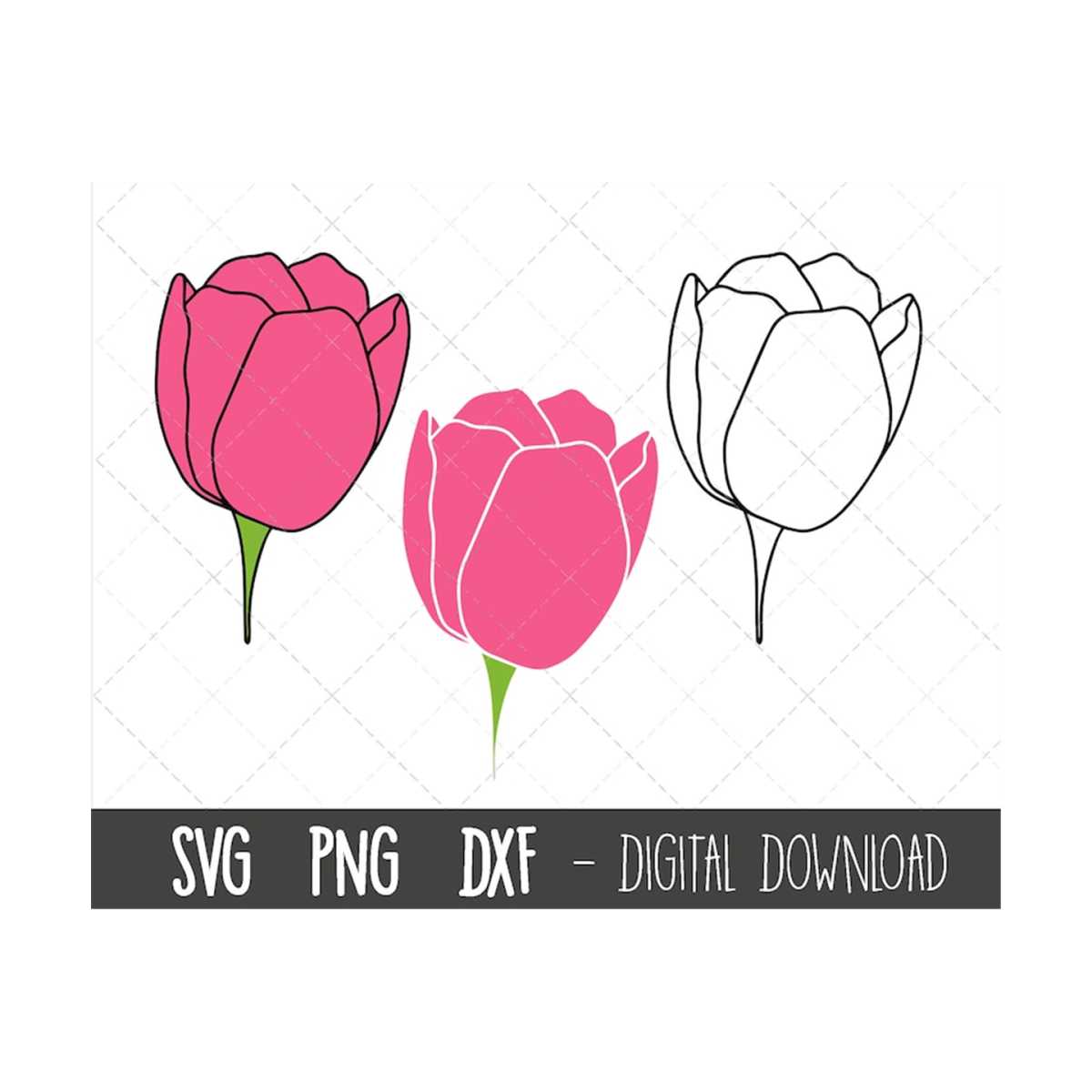 Tulip SVG, Spring flower SVG, flower svg, flower clipart, sp | Inspire ...