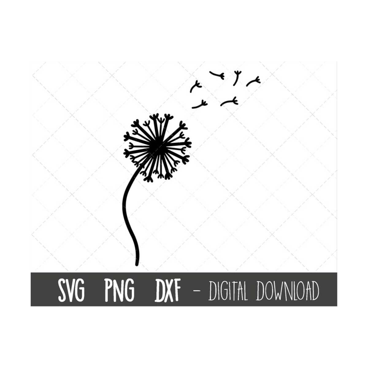 Dandelion SVG, dandelion cut file, dandelion clipart, flower | Inspire ...
