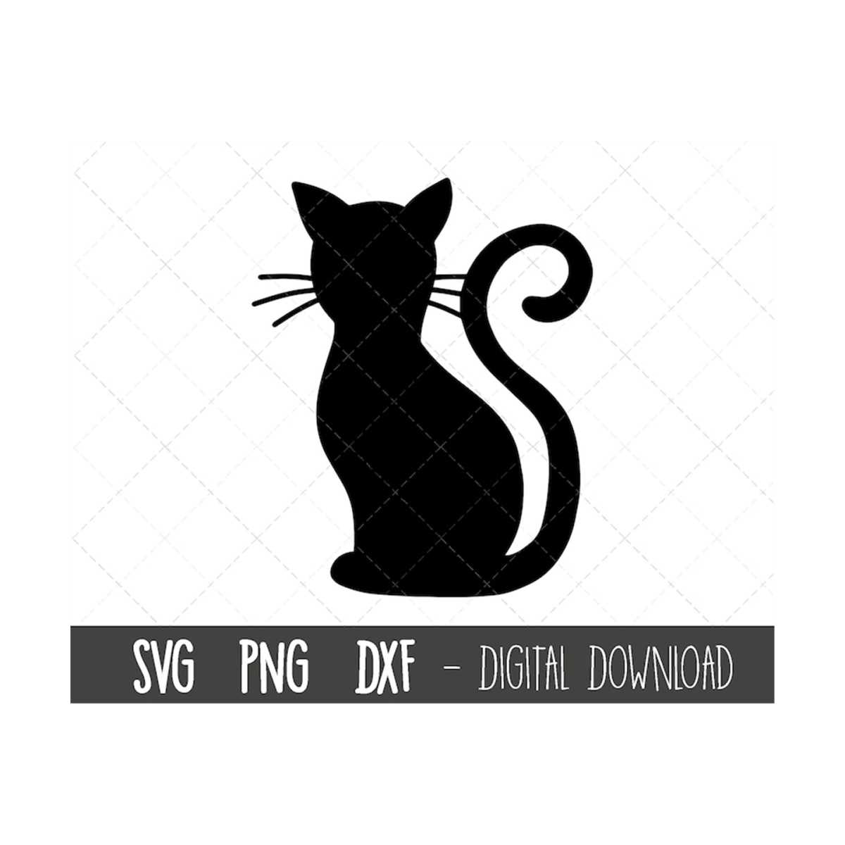 Cat svg, cat png, cat silhouette, cat outline png, cat clipa | Inspire ...
