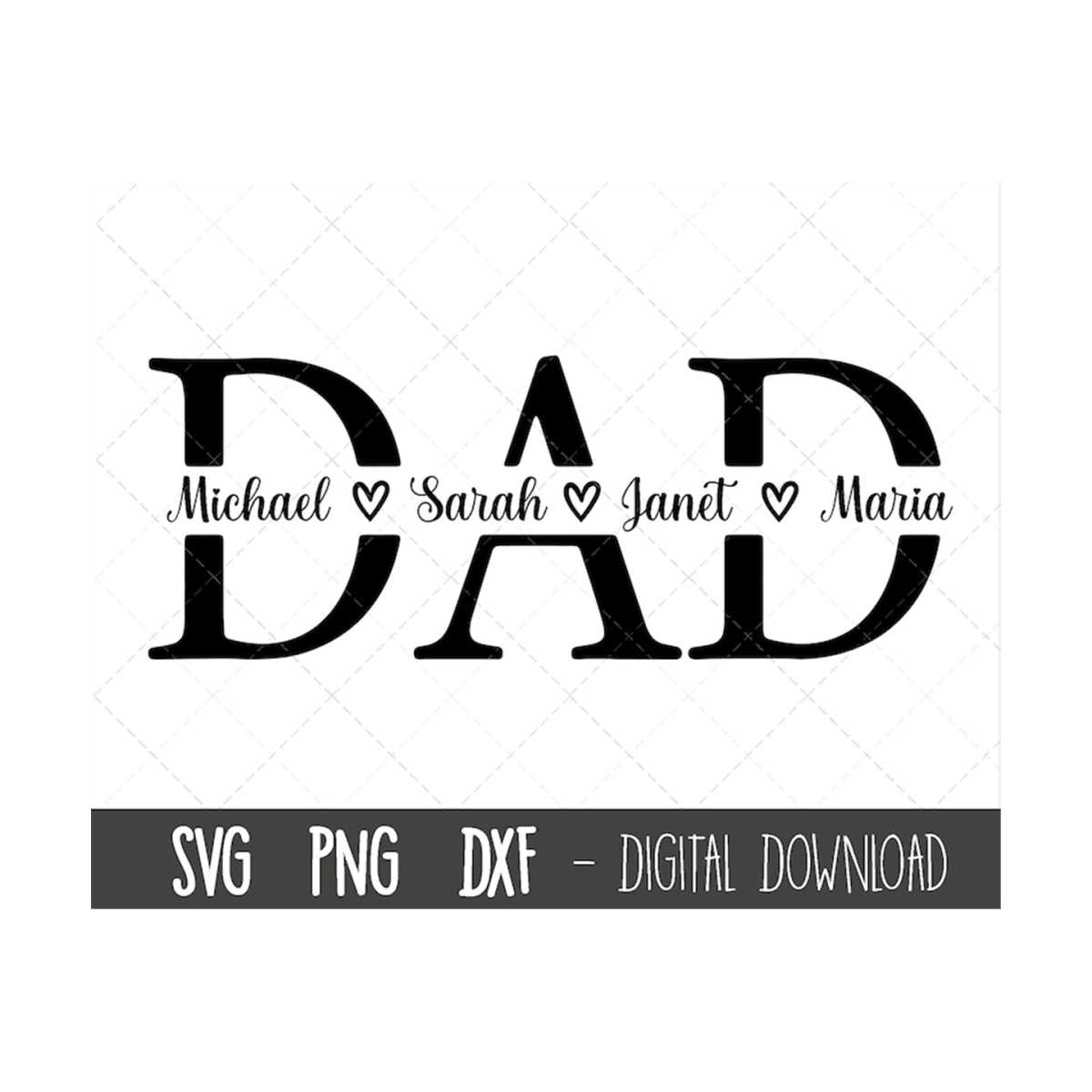 Custom Dad SVG, Father svg, Father's Day SVG, dad split name | Inspire ...