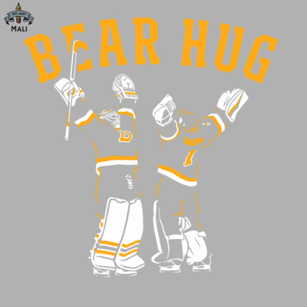 Bruins Goalie Bear Hug Sublimation PNG Download | Inspire Uplift