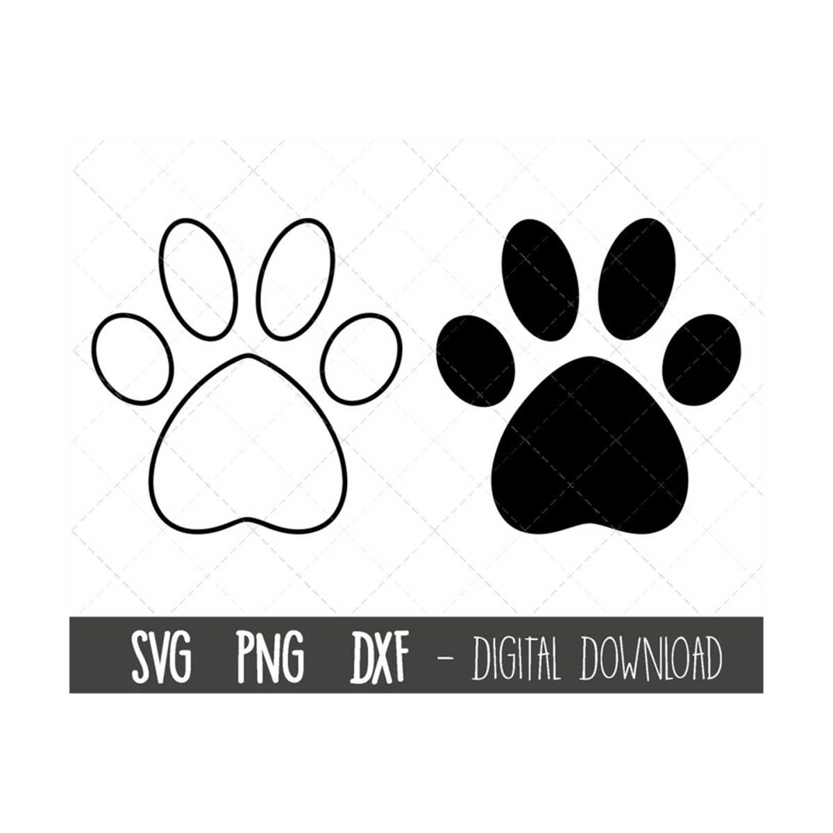 Dog Paw Print SVG, paw print outline svg, Paw Svg, Animal Pa - Inspire ...