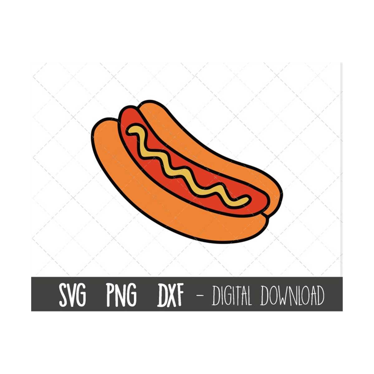 Hot dog SVG, barbecue svg, barbecue clipart, hot dog clipart | Inspire ...