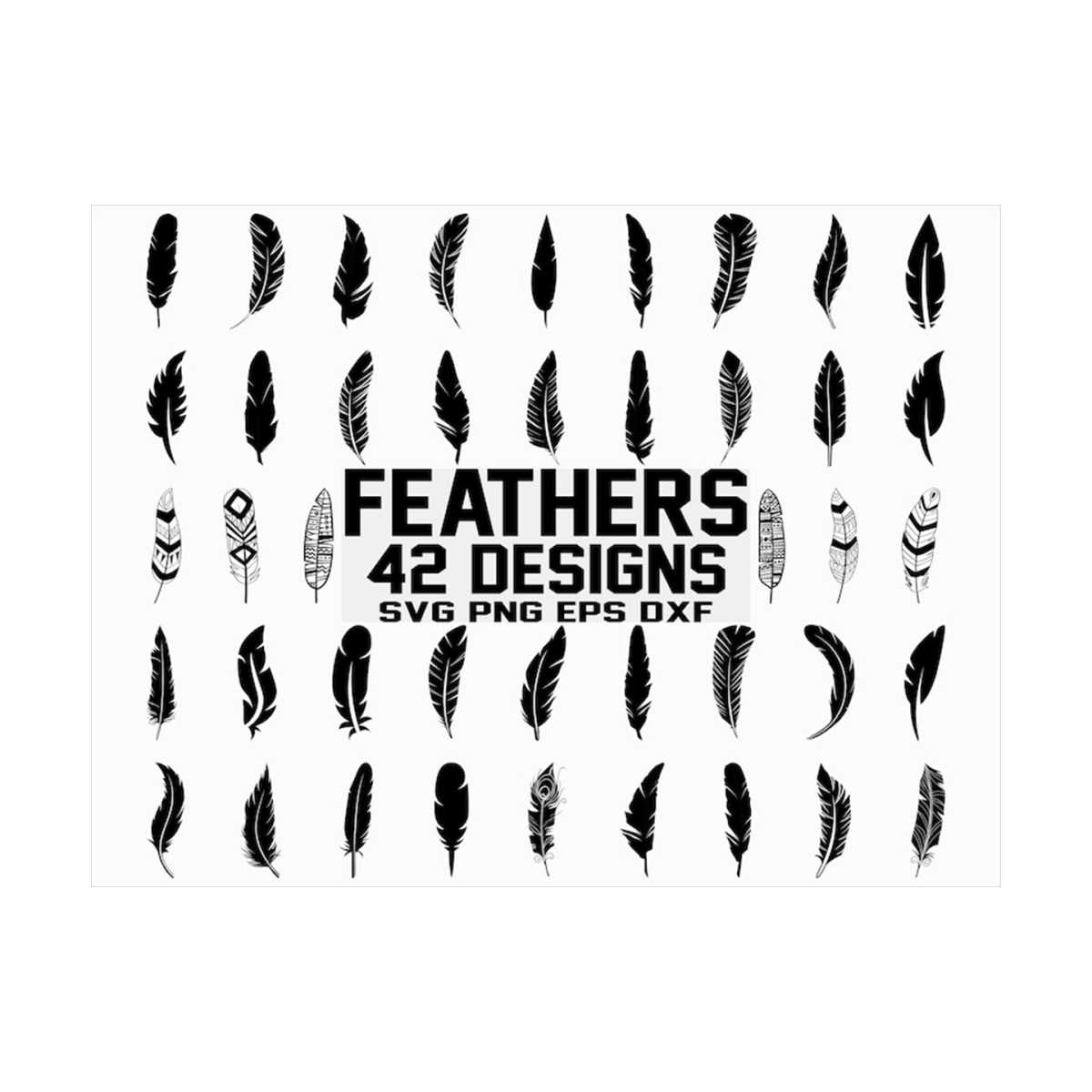 FEATHER SVG/ Feathers Svg/ Clipart/ Cut Files/ Silhouette/ F | Inspire ...