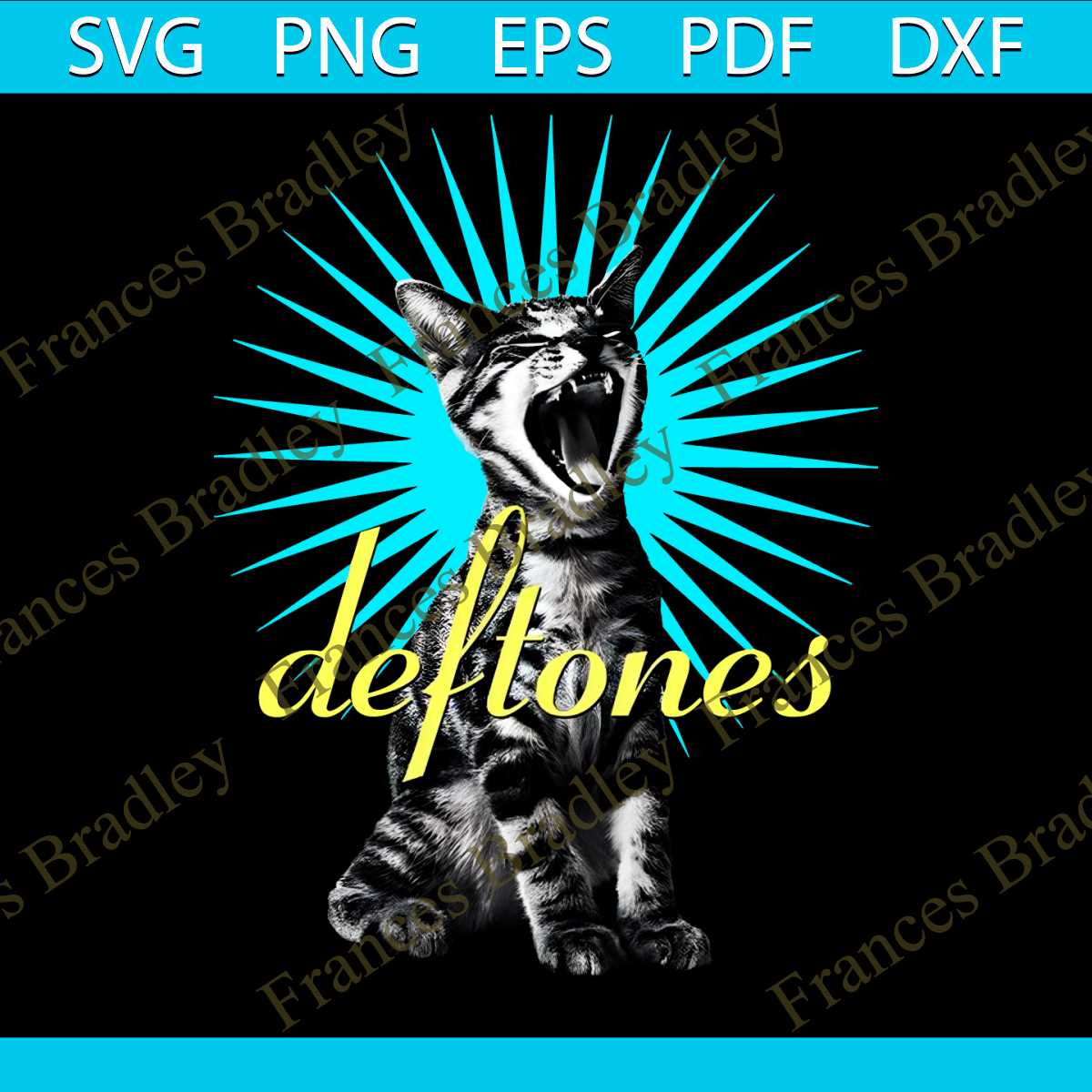 Vintage Deftones Cat PNG Cat Lover PNG Sublimation | Inspire Uplift