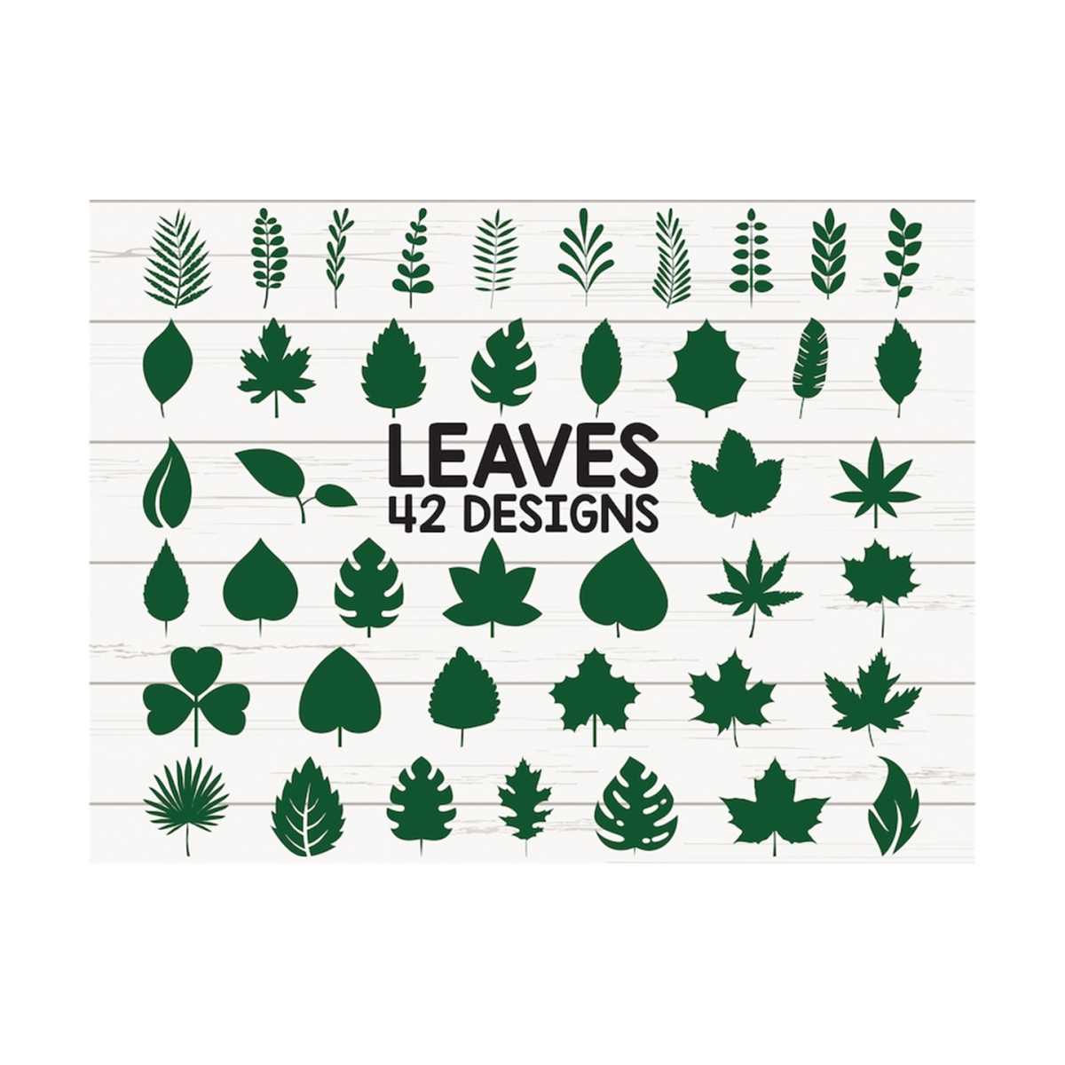 Paper Leaves SVG/ Leaf Templates/ Cut Files for Cricut/ Silh | Inspire ...