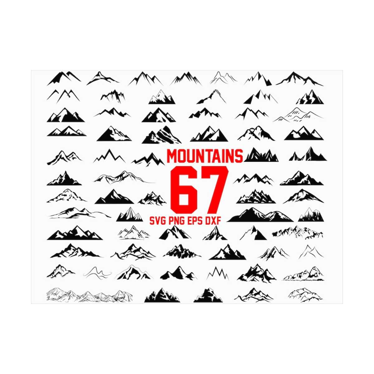 Mountain svg/ hill svg/ nature svg/ rock svg/ clipart/ decal - Inspire ...