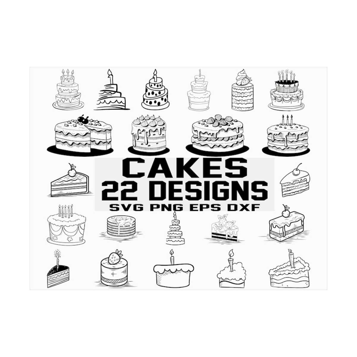 Cakes svg/ birthday svg/ dessert svg/ baking svg/ wedding sv - Inspire ...