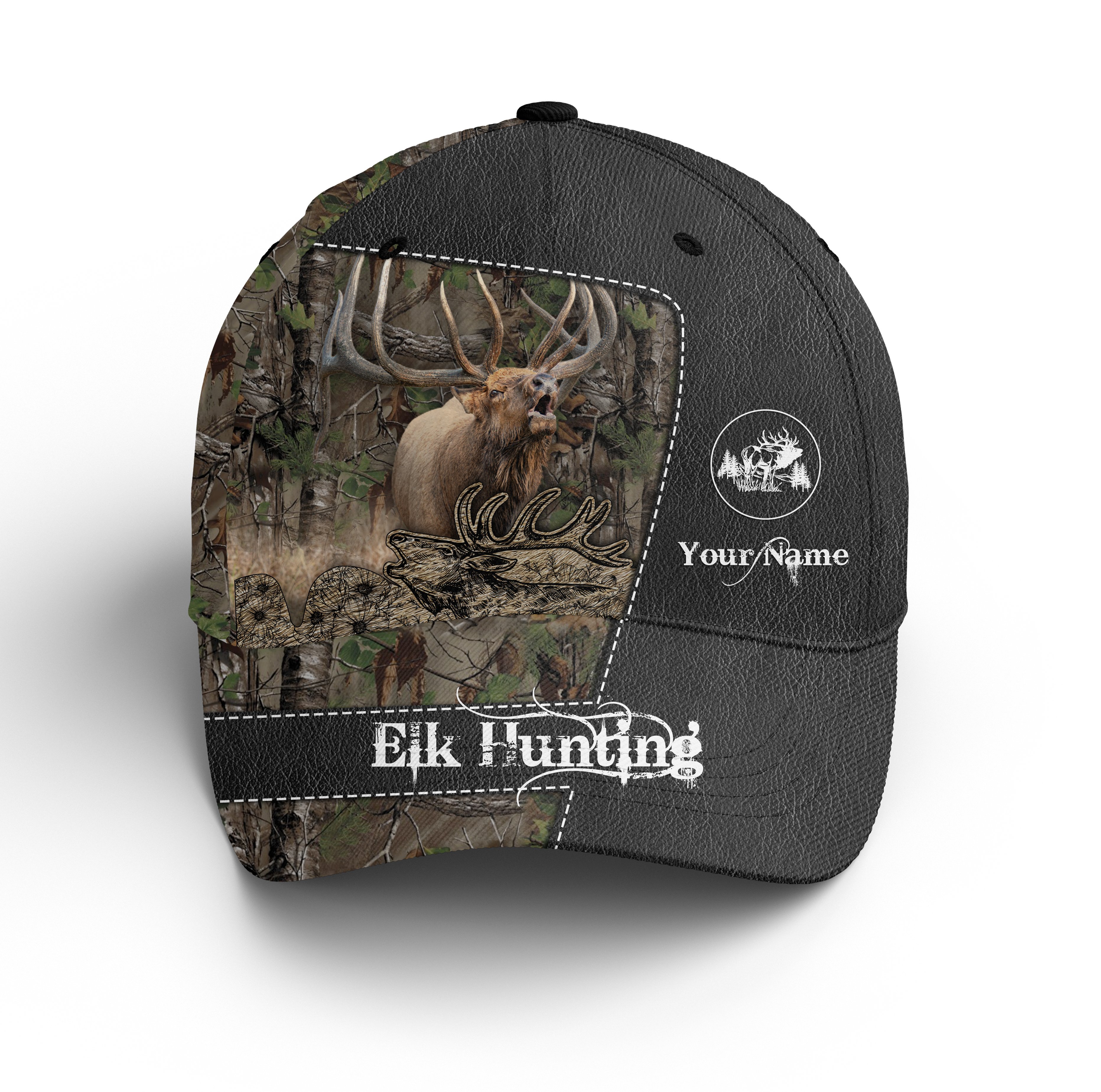 Elk Hunting 3D Camo Custom Hunting Hat Adjustable Mesh Unise | Inspire ...