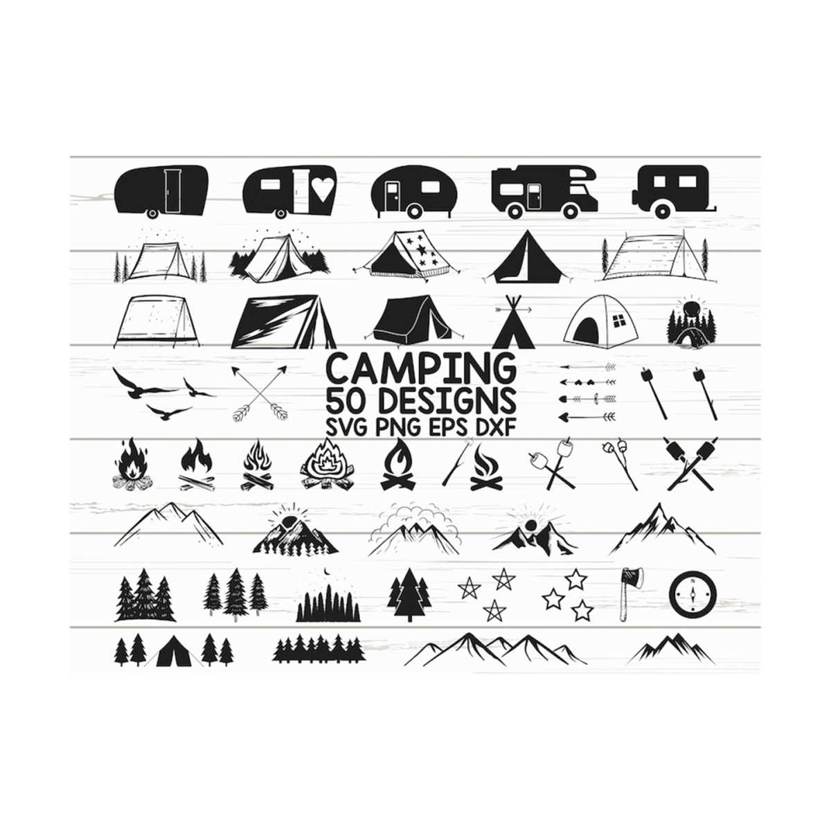 Camping SVG Bundle / Camper Svg / Summer Svg / Campfire Svg | Inspire Uplift