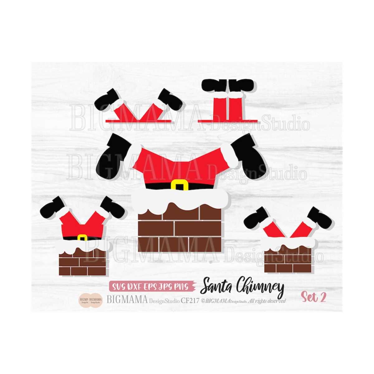 Christmas Chimney SVG,Stuck Santa,Legs,Christmas Svg,Santa F | Inspire ...