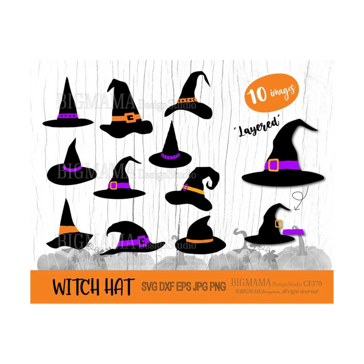 Witch Hat SVG,Halloween,Wizard Hat,Magic,DXF,PNG,Cut File,Sv | Inspire ...
