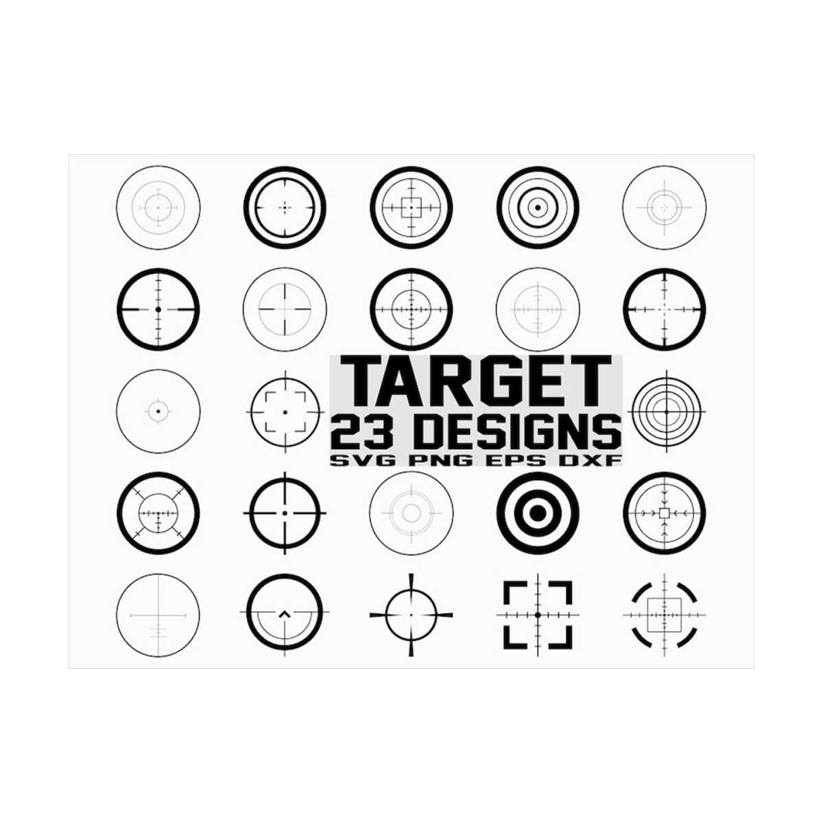Target SVG/ Bullseye SVG/ Shooting Target SVG/ Clipart/ Cut | Inspire ...