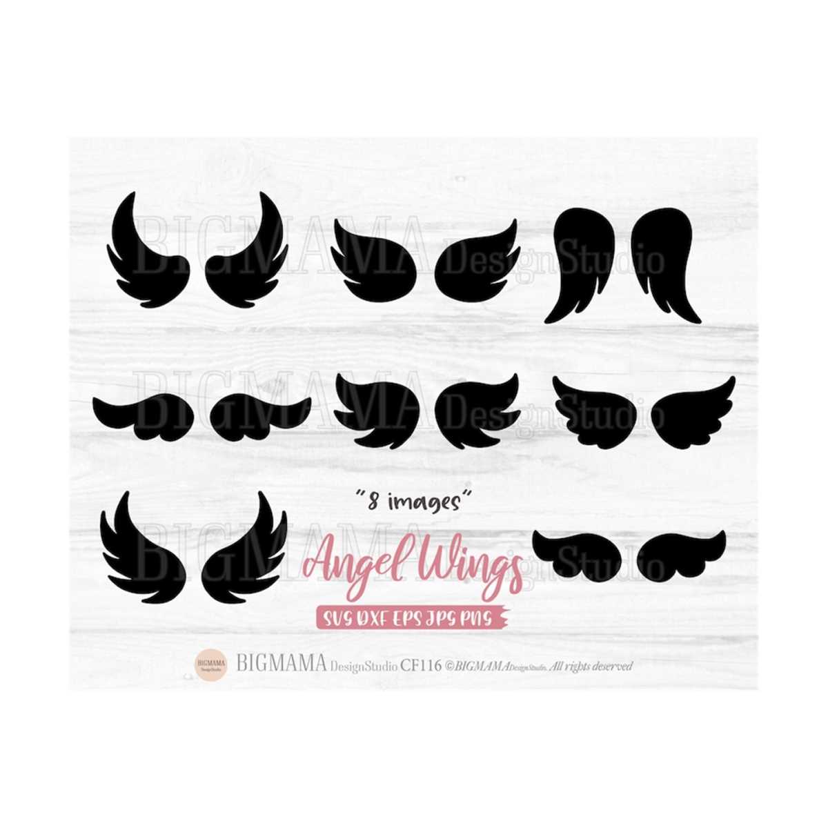 Angel wings SVG,Angel wing svg,Angel wings PNG,Wings shape,W | Inspire ...