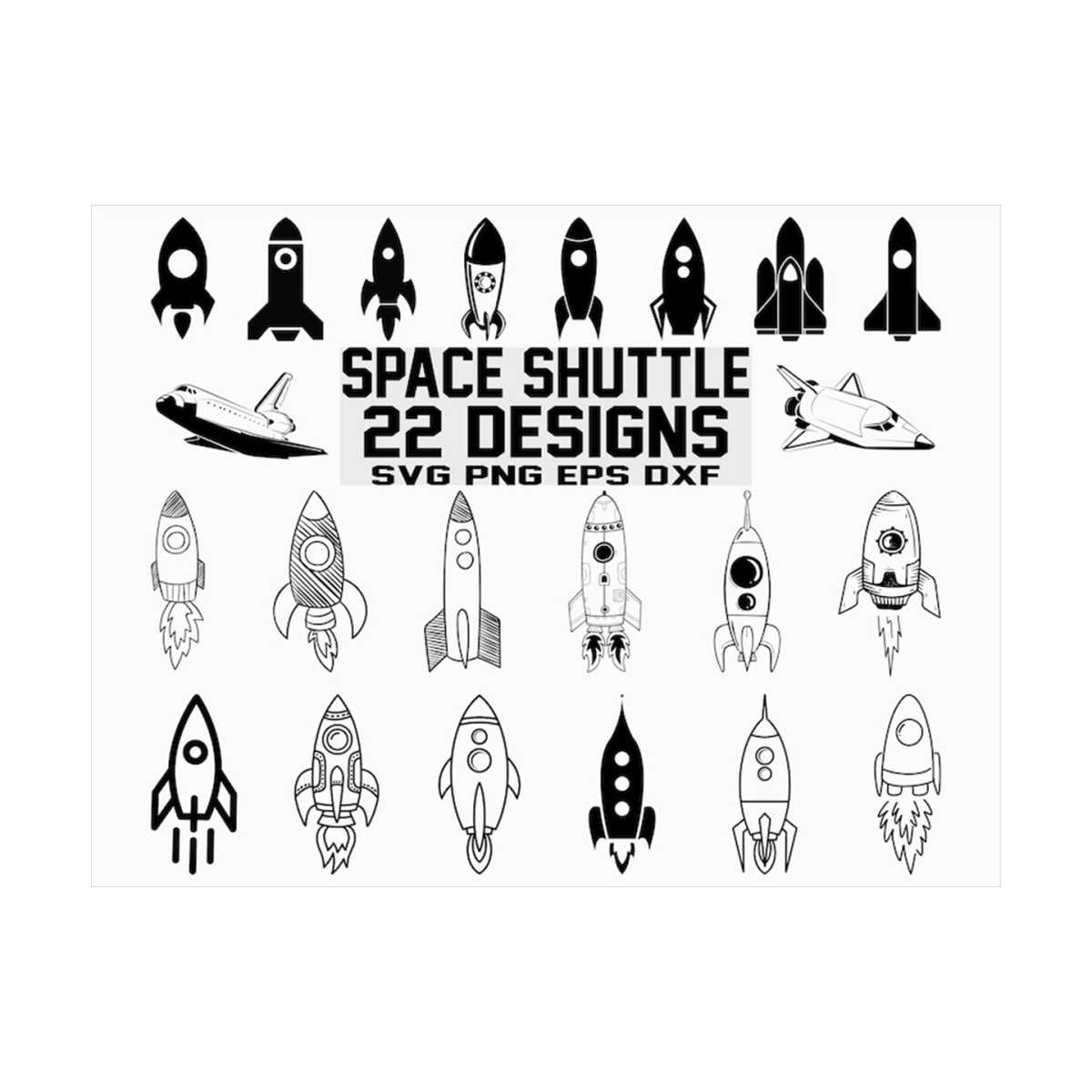 Space Shuttle SVG/ Spacecraft SVG/ Rocket SVG/ Clipart/ Sten | Inspire ...