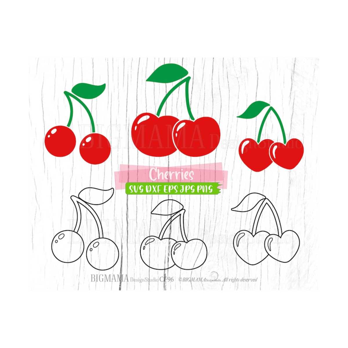 Cherry SVG,Fruits DXF,Summer,Cherries svg,Fruit svg,PNG,Cut | Inspire ...