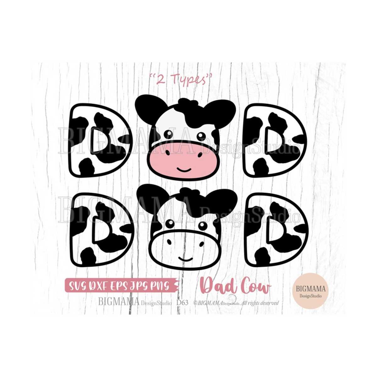 Dad Cow SVG,Daddy,Cow face,Animal,Farm,Parents,Baby,Cut File | Inspire ...